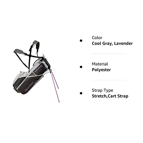 Taylormade Women's FlexTech Crossover Bag, Kalea, Cool Gray, Lavender