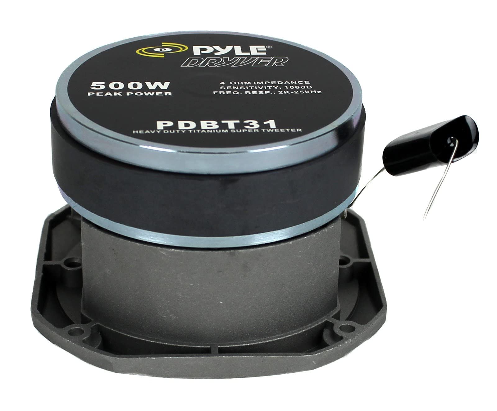 PYLE PDBT31 1.5 Inch 500 Watt 4-Ohm Titanium Super Car Audio Tweeter (12 Pack)