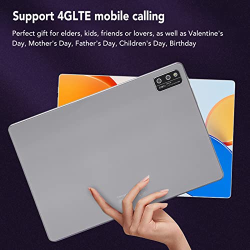 VINGVO 10.1 Inch Smart Tablet, 8800mAh Rechargeable Battery Support 100‑240V Offline GPS Dual Card Slot Tablet PC Front 800W (US Plug)