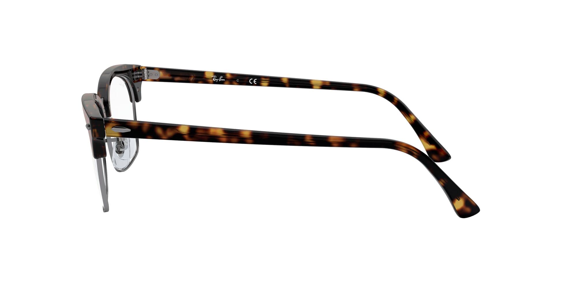 Ray-Ban RX3916V Clubmaster Square Prescription Eyeglass Frames, Havana/Demo Lens, 52 mm
