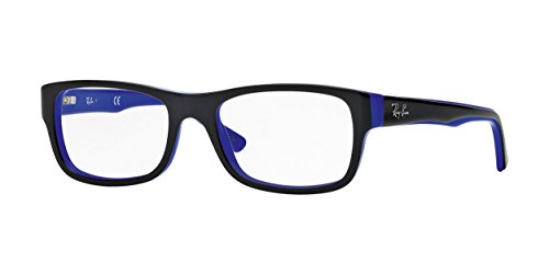 Ray-Ban Rx5268 Rectangular Prescription Eyeglass Frames, Matte Havana/Demo Lens, 52 mm