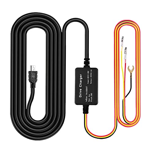 Techinal Dashcam Hard Wire Kit Mini USB Dashcam Hard Wire for Car Dashcam 12V-30V to 5V 2A Mini Car Dashcam Camera Hard Wire Car Dashcam Wire Dashcam Hard Wire Kit Dvr Charger Cord