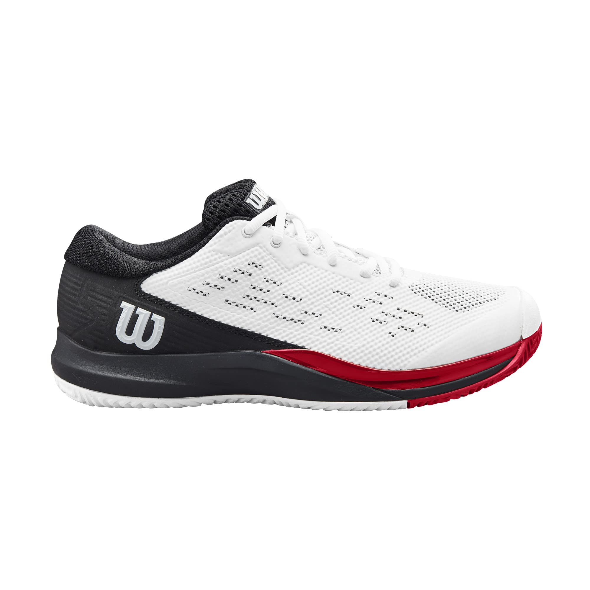 WILSON Rush Pro Ace White/Black/Poppy Red 9.5 D (M)