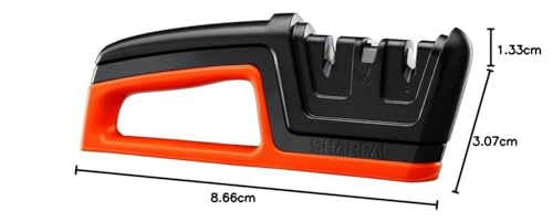 SHARPAL 206N 3-in-1 Kitchen Chef Knife Scissors Sharpener, Sharpening Tool for Straight & Serrated Knives, Repair and Hone Blades, Fast Sharpen Scissor