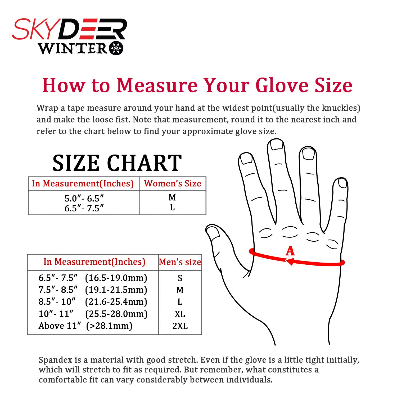 SKYDEER Winter Gloves with Premium Genuine Deerskin Suede Leather and Windproof Polar Fleece (Unisex SD8661T/L, Warm 3M Thinsulate Insulation)