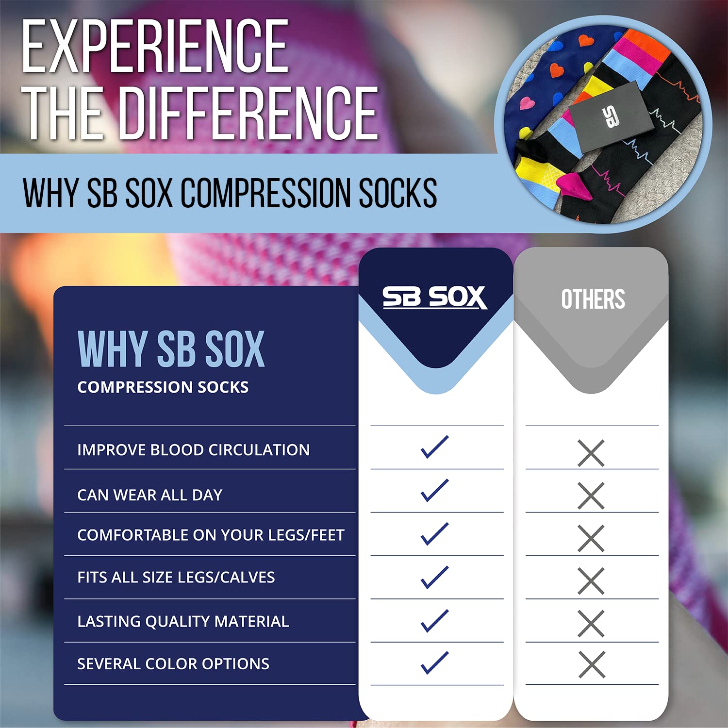 SB SOX 3-Pair Compression Socks (15-20mmHg) for Men & Women β Best Socks for All Day Wear! (L/XL, 03 β Solid Gray)
