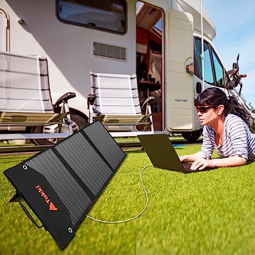 Takki 83Wh Portable Power Station with 60W Solar Panel Included for Camping