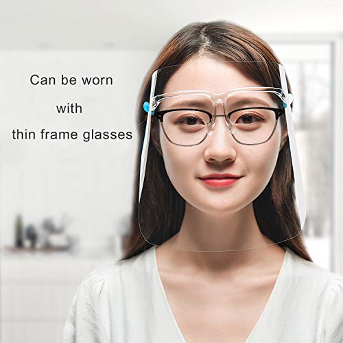 Unique Gadgets & Toys Safety Goggle Face Shield, 5 Pack Clear Anti-Fog Face Visor Protect Eyes and Face from Droplet (GlassesShield_A_5Pack)