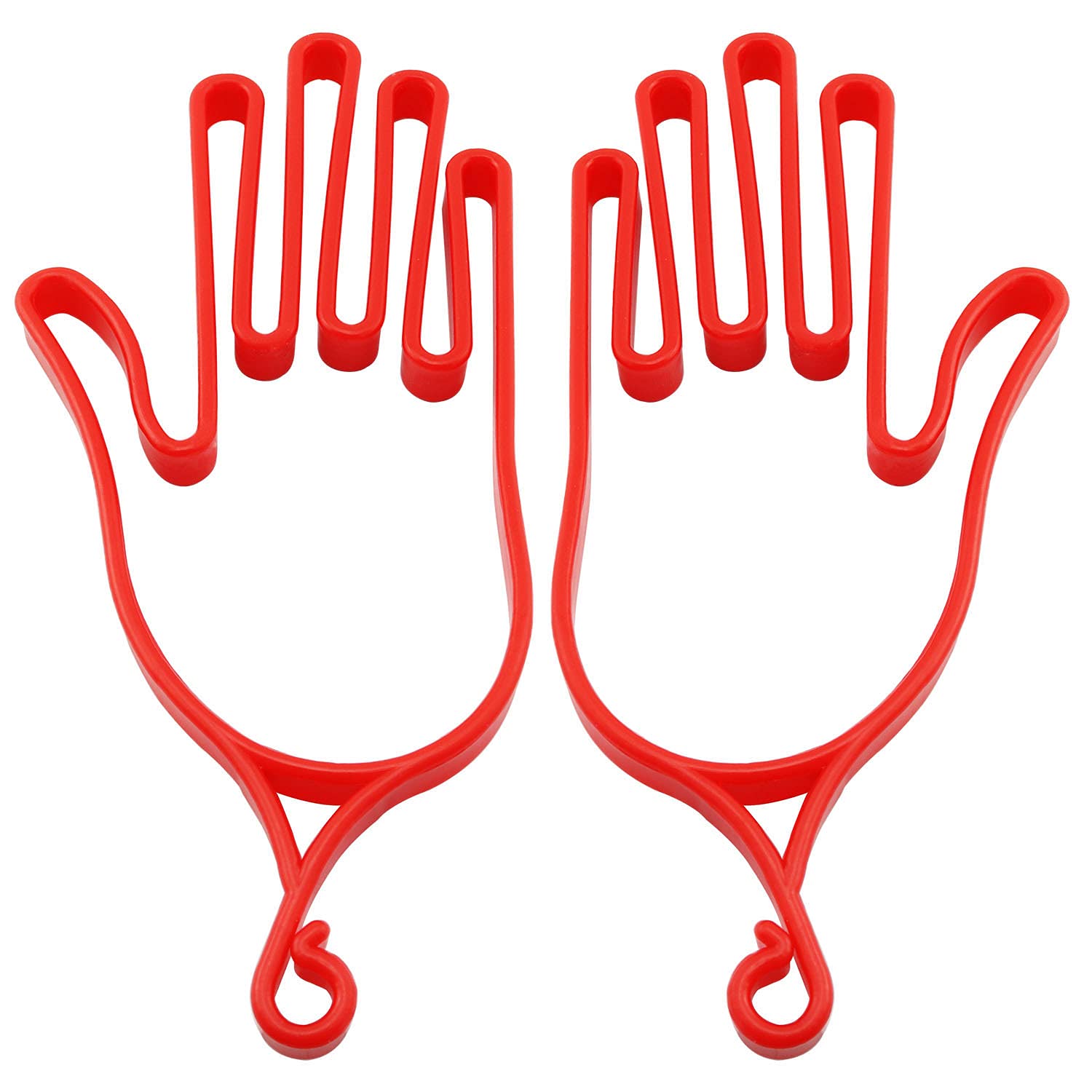 ZYAMY 2pcs Golf Glove Holder Golfer Tool Plastic Golf Gloves Holder Rack Dryer Shaper Tool Accessories for Golfer Gloves Maintenance, Red