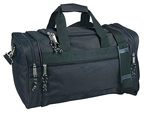 ProperEquip 17" Blank Duffle Bag Duffel Travel Camping Outdoor Sports Gym Accessories Bag (Free Return) Black