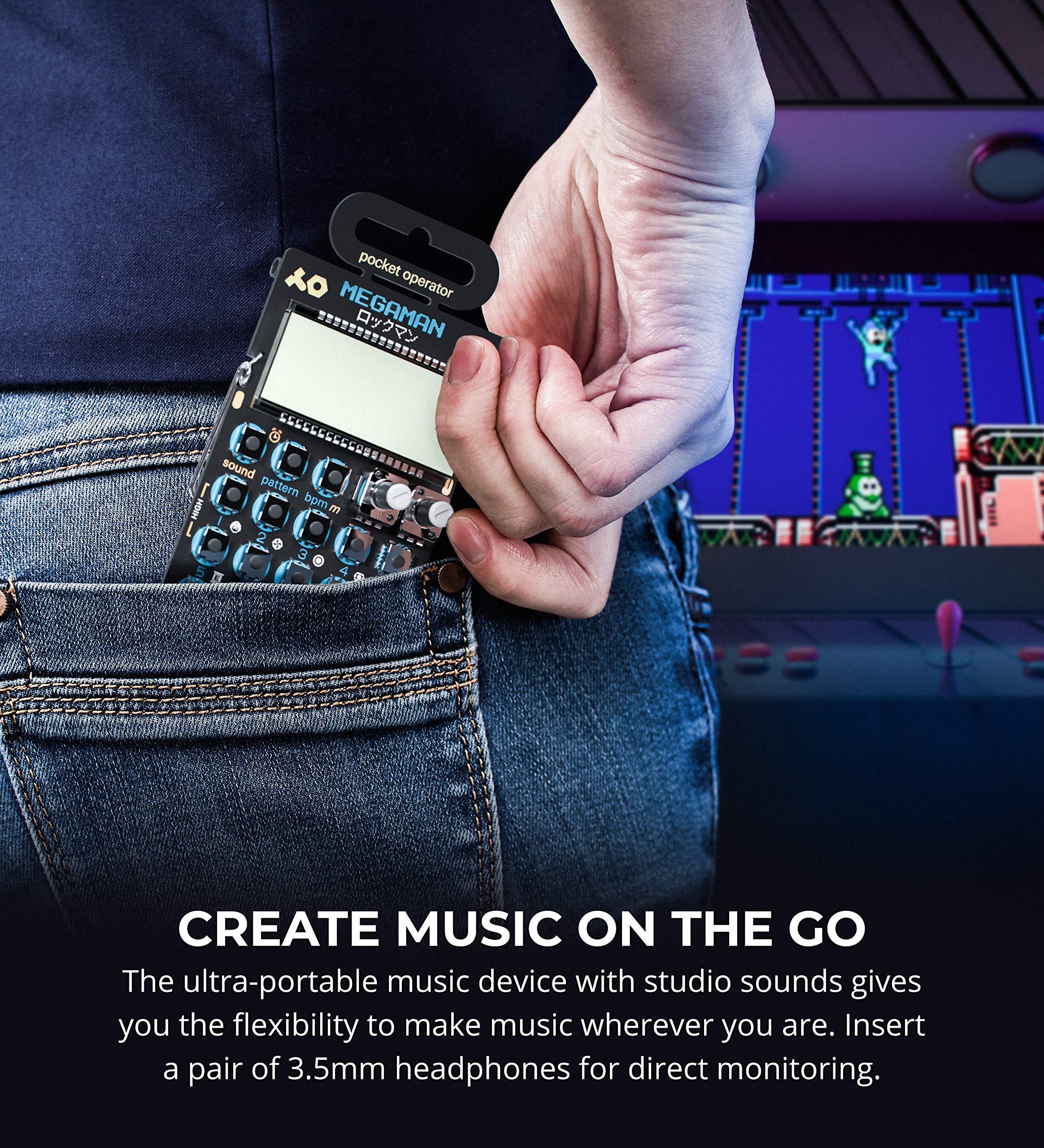 teenage engineering Pocket Operator PO-128 Mega Man Live Synthesizer and Sequencer in conjunction with Capcom