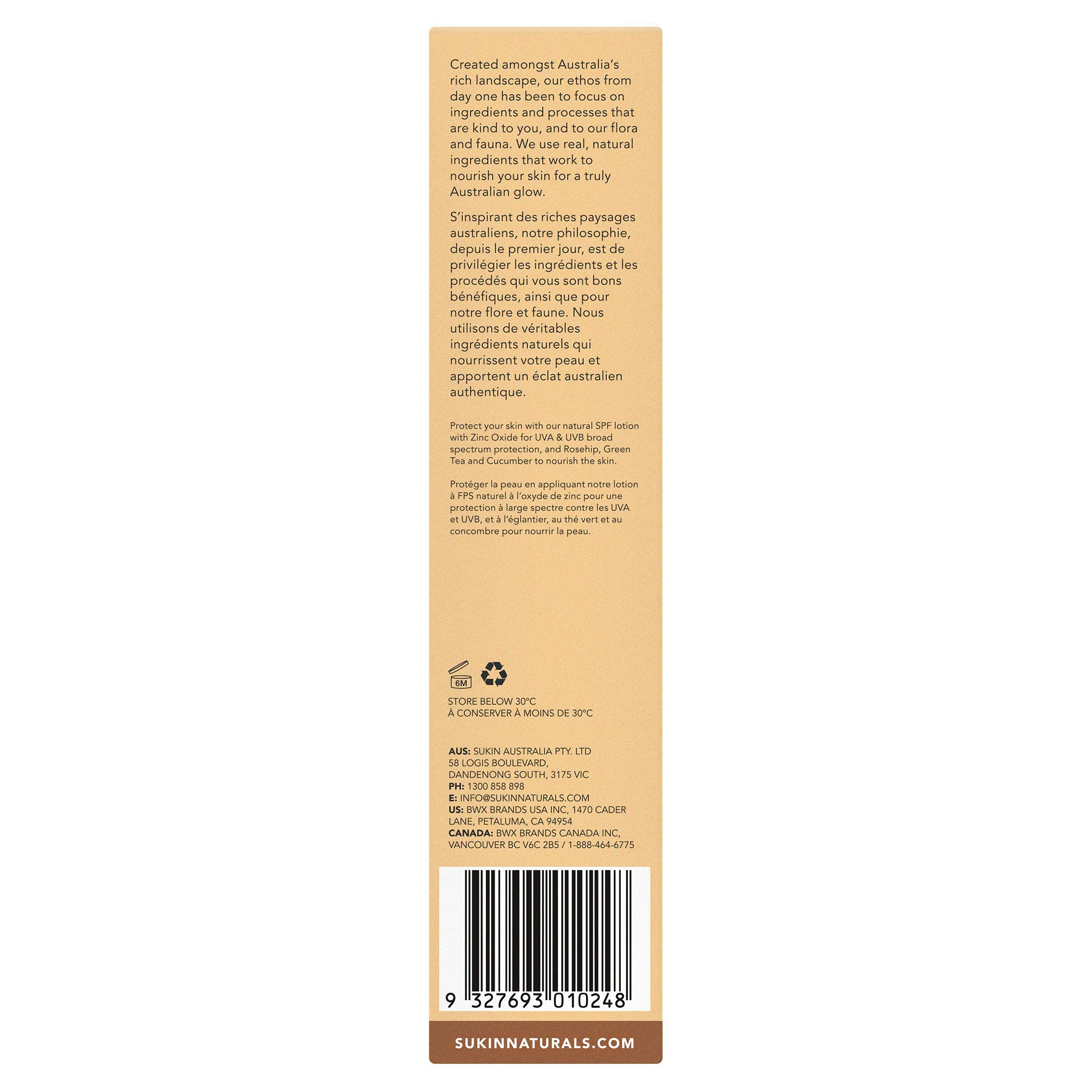 Sukin Suncare SPF 30 Sheer Touch Tinted Sunscreen, Light/Medium Skin Tone, 2.03 Ounce