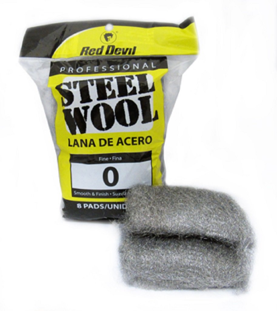 Red Devil 0323 Steel Wool, 0 Fine (Pack of 8), Gray