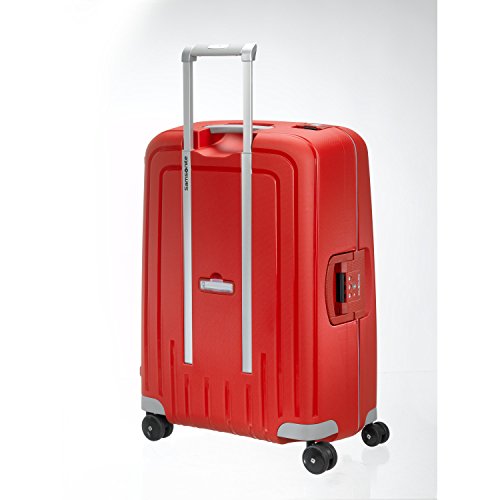 Samsonite S'Cure Hardside Luggage with Spinner Wheels, Crimson Red, Checked-Large 28-Inch