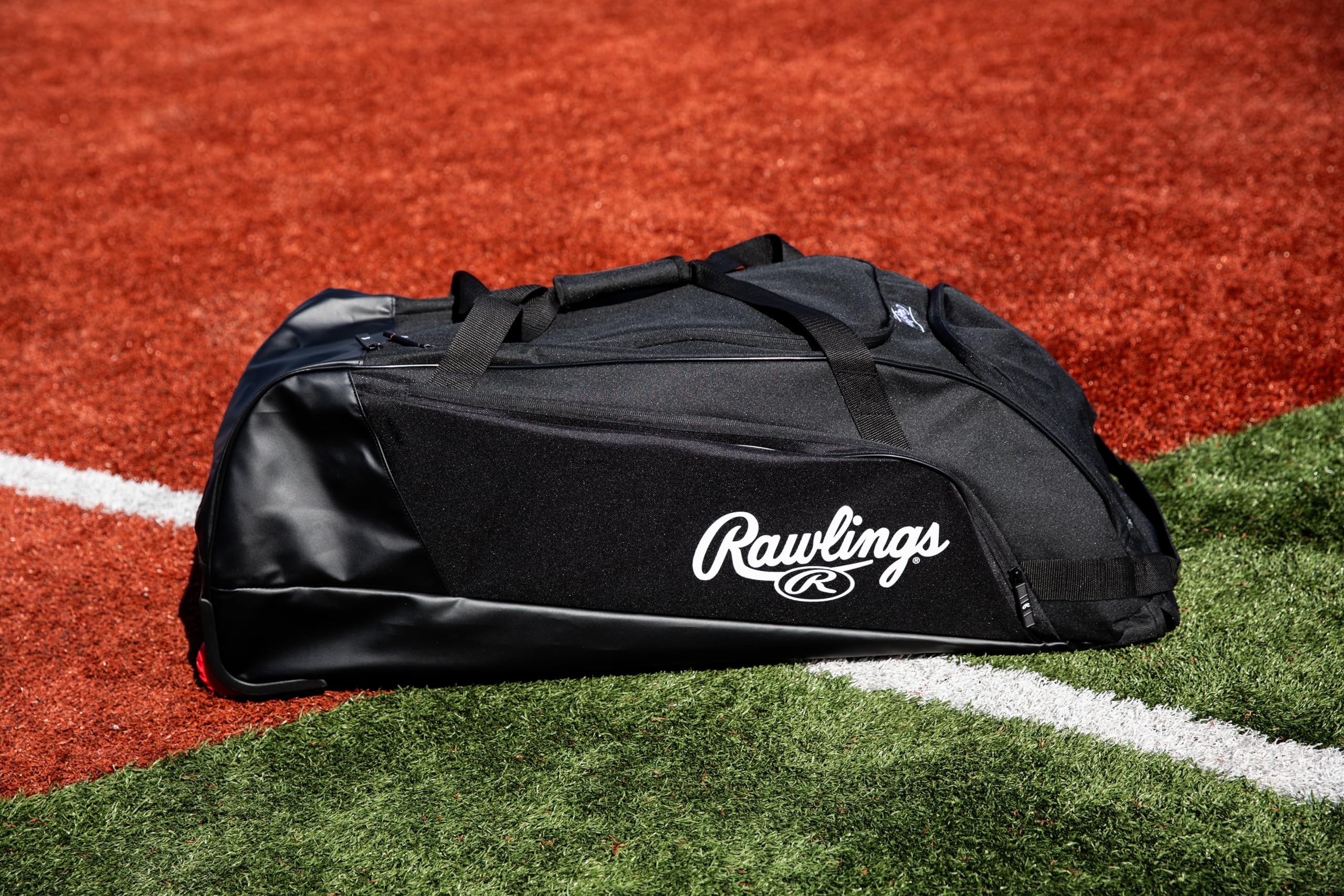 Rawlings | WORKHORSE Wheeled Equipment Bag | Baseball & Softball | Black