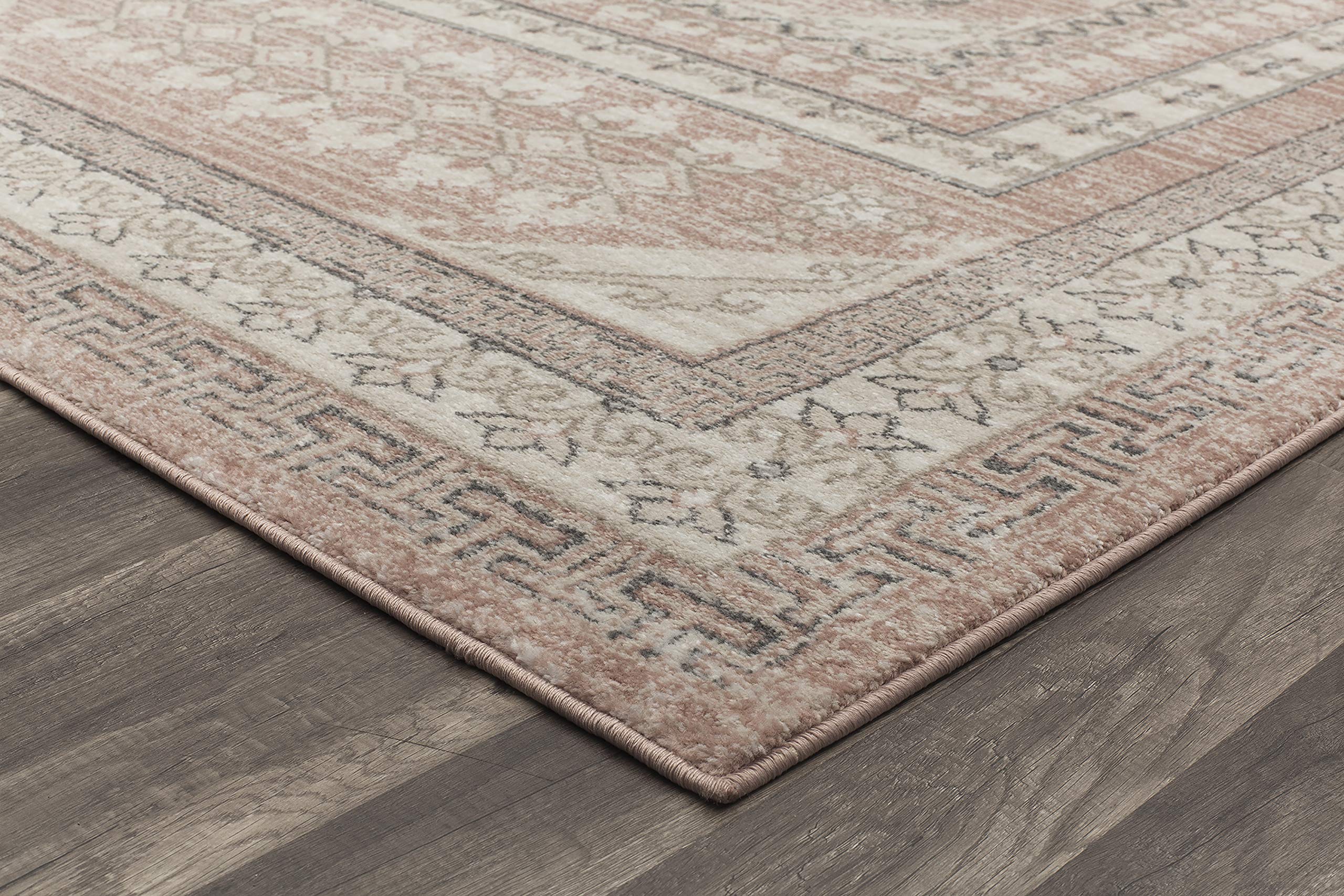 Rugs America Harper HY40A Vintage Transitional Carnation Non-Shedding Living Room Bedroom Dining Home Office Area Rug, 8'0" x 10'0"