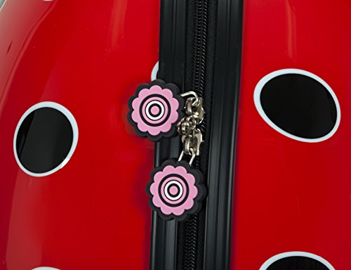Rockland Jr. Kids' My First Hardside Spinner Luggage, Telescoping Handles, Ladybug, Carry-On 19-Inch