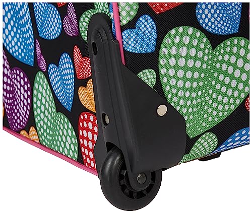 Rockland Jungle Softside Upright Luggage Set, Expandable, New Heart, 4-Piece (14/29/24/28)