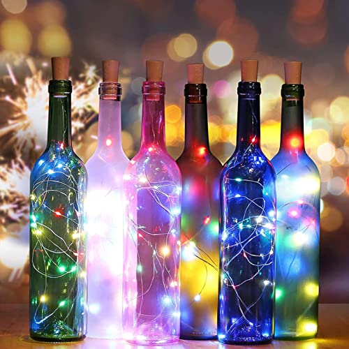 Shakven Cork Bottle Lights - 6.5ft Battery Operated The Fairy Mini Copper Wire Cork Lights,Mini String Light for DIY Wedding Christmas Holiday Home Party Decoration