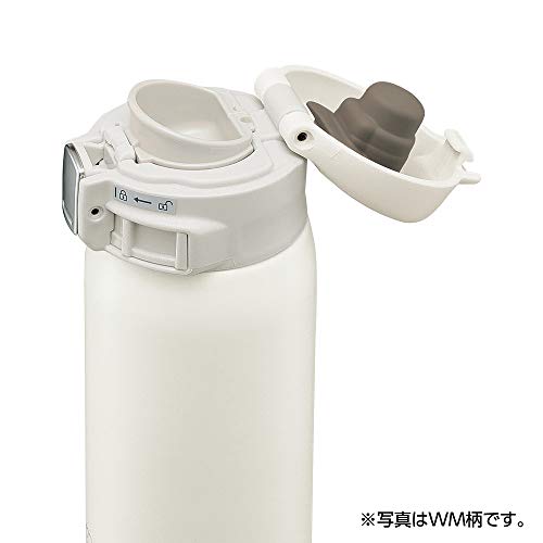 Zojirushi SM-SF48-WM Water Bottle, Direct Drinking, One-Touch Opening, Stainless Steel Mug, 16.9 fl oz (480 ml), Pale White