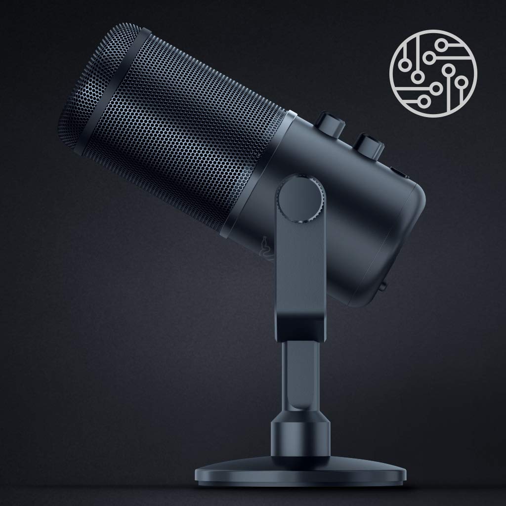 Razer Seiren Elite USB Streaming Microphone: Professional Grade High-Pass Filter - Built-In Shock Mount - Supercardiod Pick-Up Pattern - Anodized Aluminum - Classic Black