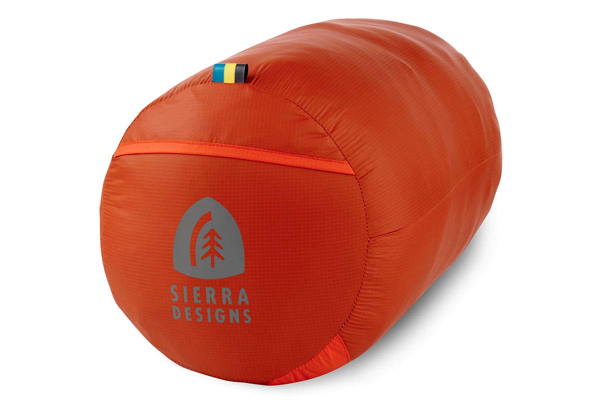 Sierra Designs Night Cap 35 Degree Sleeping Bags - Recycled Synthetic, Zipperless, Mummy Style Camping & Backpacking Sleeping Bags for Men & Women (Regular)