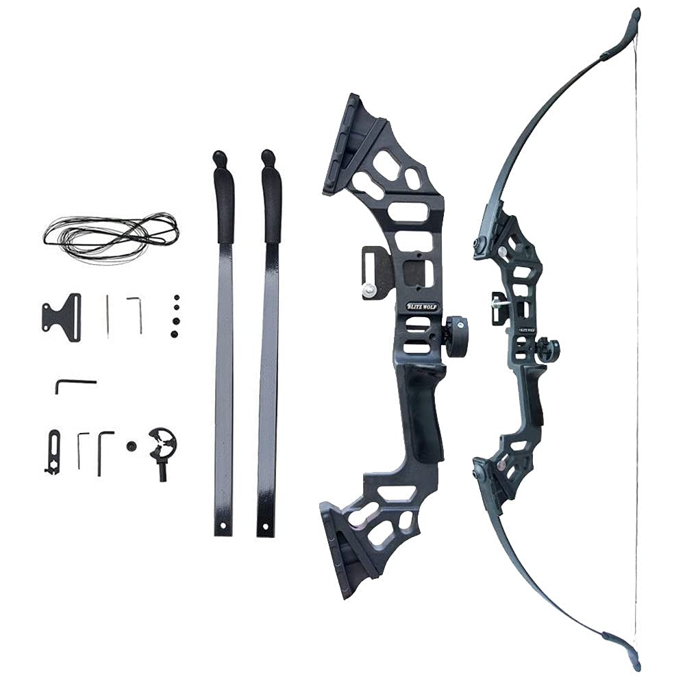 YoouDamy Takedown Recurve Bow and Arrows Set for Adults Metal Riser Longbow Kit Right Hand Straight Bow 51 inch Archery Bow for Beginner Hunting Shooting Practice 30 40 50lb (30lbs)