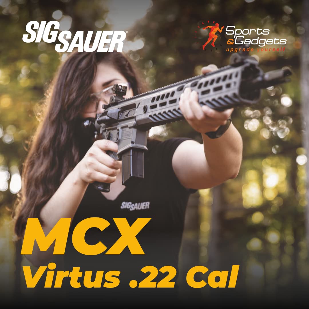 Sig Sauer Virtus .22 Cal PCP Air Rifle with 3-9x40 Riflescope w/Rings Set, Spare Mag (w/3belts), Lens Cleaning Pen and .22 x250 Pellets Bundle