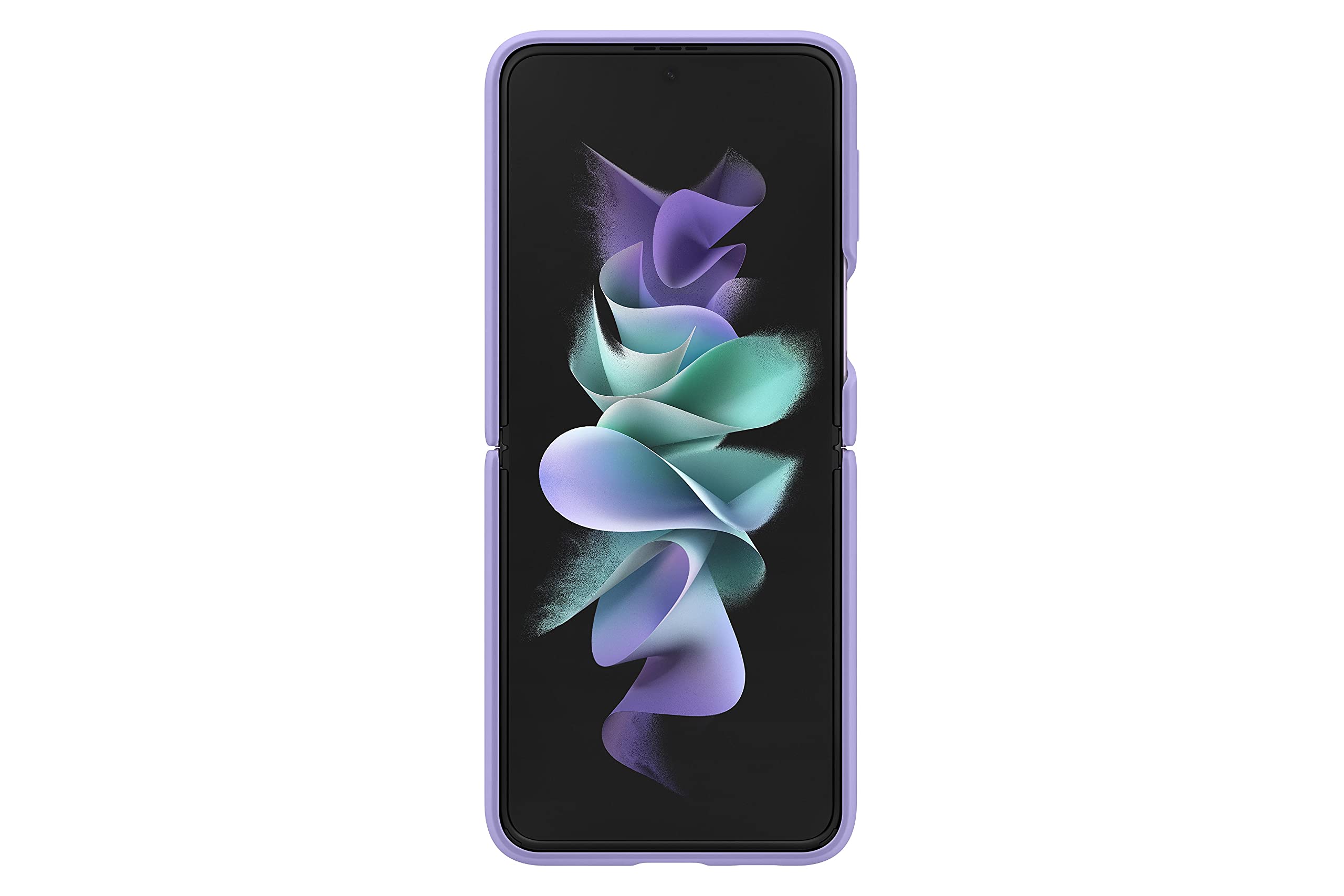 Samsung Galaxy Z Flip 3 Phone Case, Silicone Protective Cover with Ring, Heavy Duty, Shockproof Smartphone Protector, US Version, Lavender,EF-PF711TVEGUS