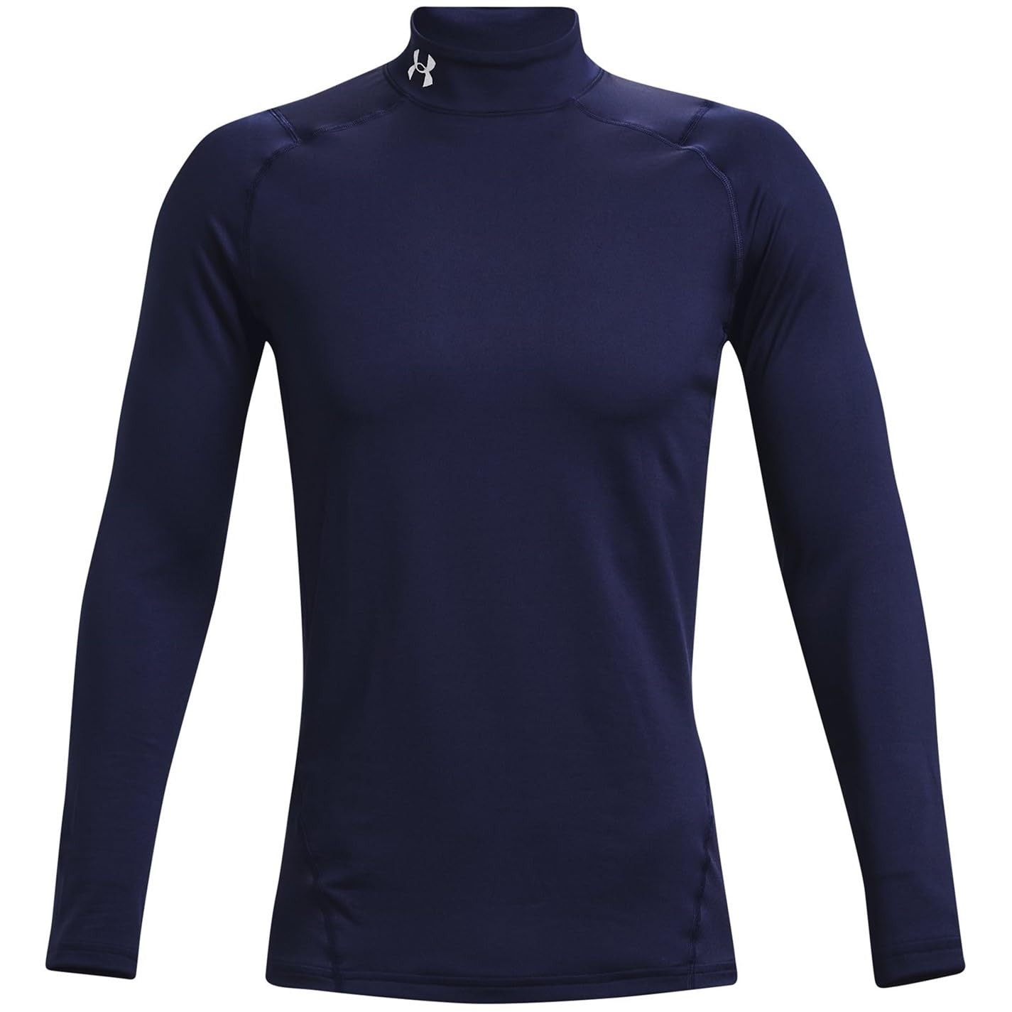 Under Armour Men's ColdGear Armour Fitted Mock, Midnight Navy (410)/White, Large