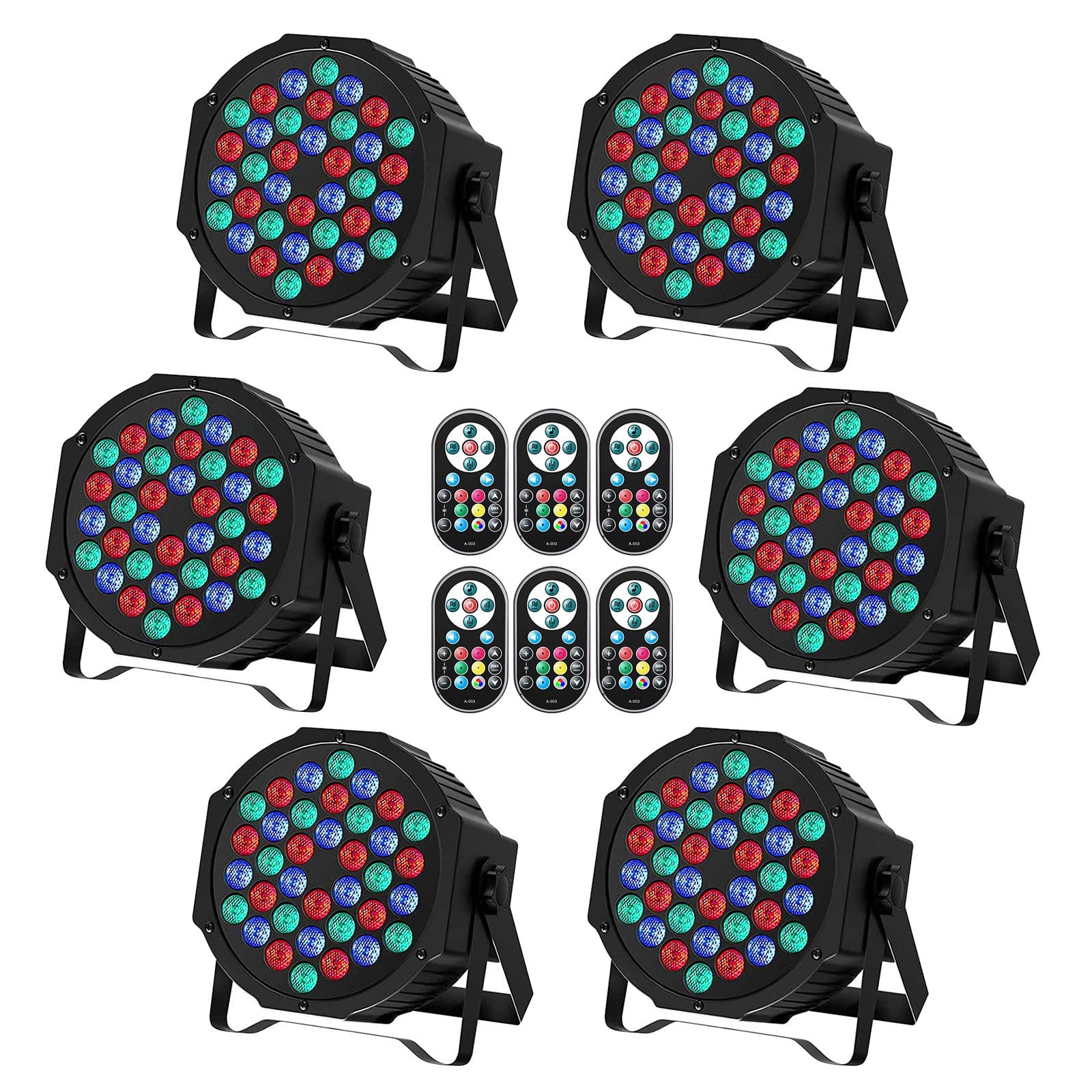 Stage Lights 36 LED Par Lights DJ Lights for Party U`King Disco Wedding Halloween, DMX Control Sound Activated RGB Party DJ Lights