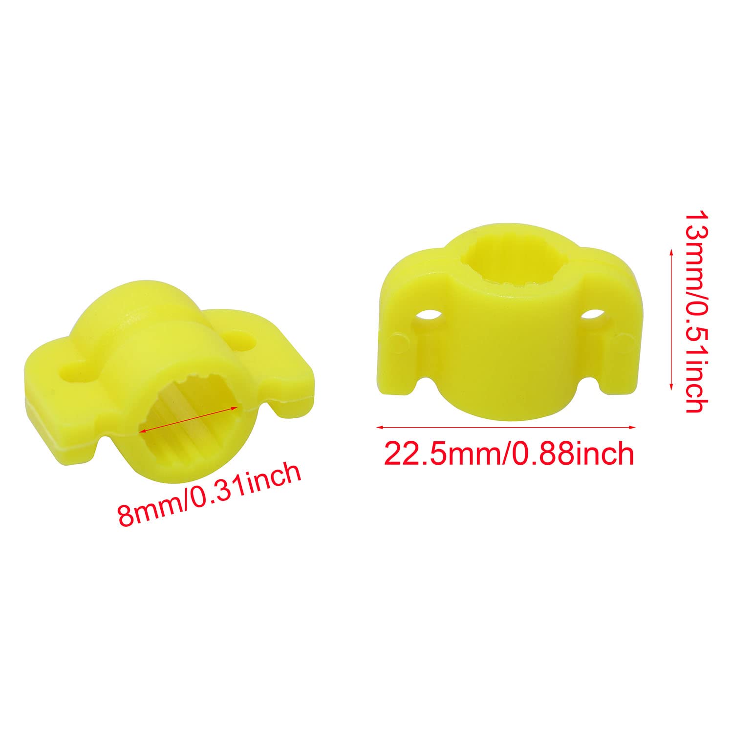 ZRM&E Archery Fish Slider 12pcs Archery Fish Slider Bow Fishing Yellow Plastic 8mm Diameter Arrow Safety Slide Hunting Equipment Accessories