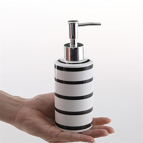 Soap Dispenser White Soap Dispenser Holds 8.79 Oz/260 Ml Liquid Soap Lotion Dish Soap, Ceramic Soap Pump, Cylindrical Soap Pump for Bathroom Kitchen Soap Pump Bottles