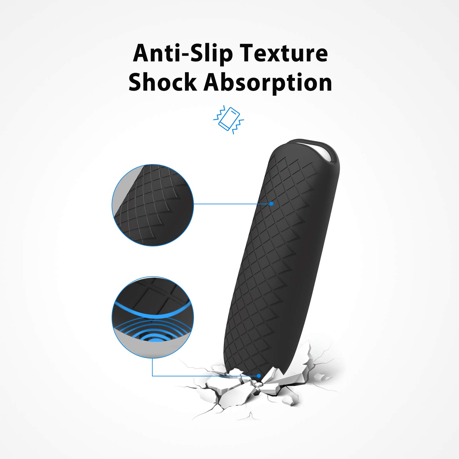 Silicone Cover for PS5 Media Remote,Protective Case Sleeve for PS5 Remote Control,Playstation 5 Media Remote Skin Washable,Shockproof (Black)