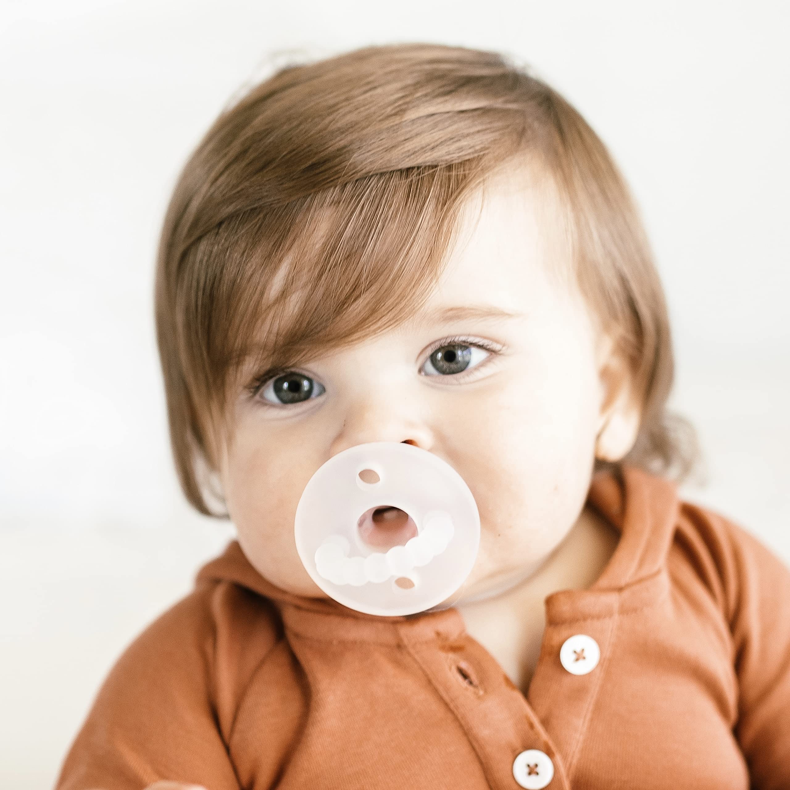 Ryan & Rose Cutie PAT Pacifier Teether (Stage 1, Clear)