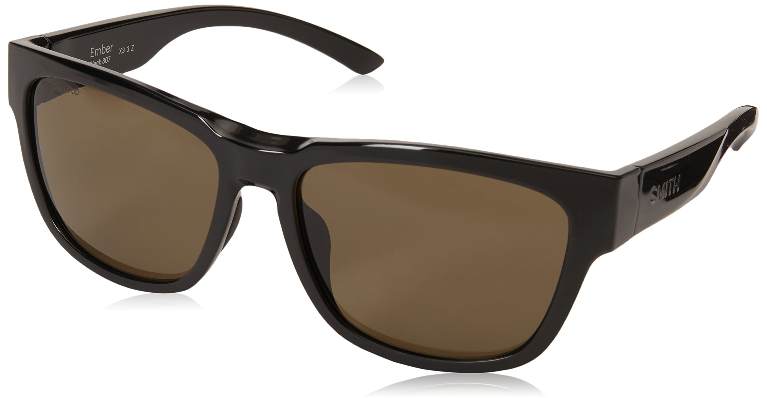 Smith Ember Sunglasses Black with ChromaPop Polarized Gray Green Lens