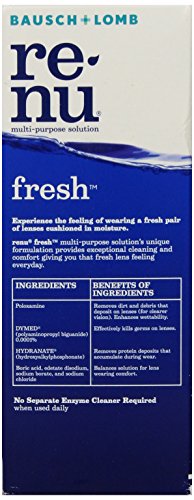 Renu Fresh All Day Moisture Multi-Purpose Eye Contact Lens Solution 12 Fluid Ounces (Pack of 2)