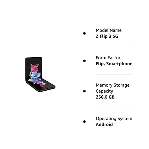 Samsung Galaxy Z Flip 3 Flip3 5G Fully Unlocked Android Cell Phone US Version Smartphone Flex Mode, Intuitive Camera Compact - (Renewed) (256GB, Pink)