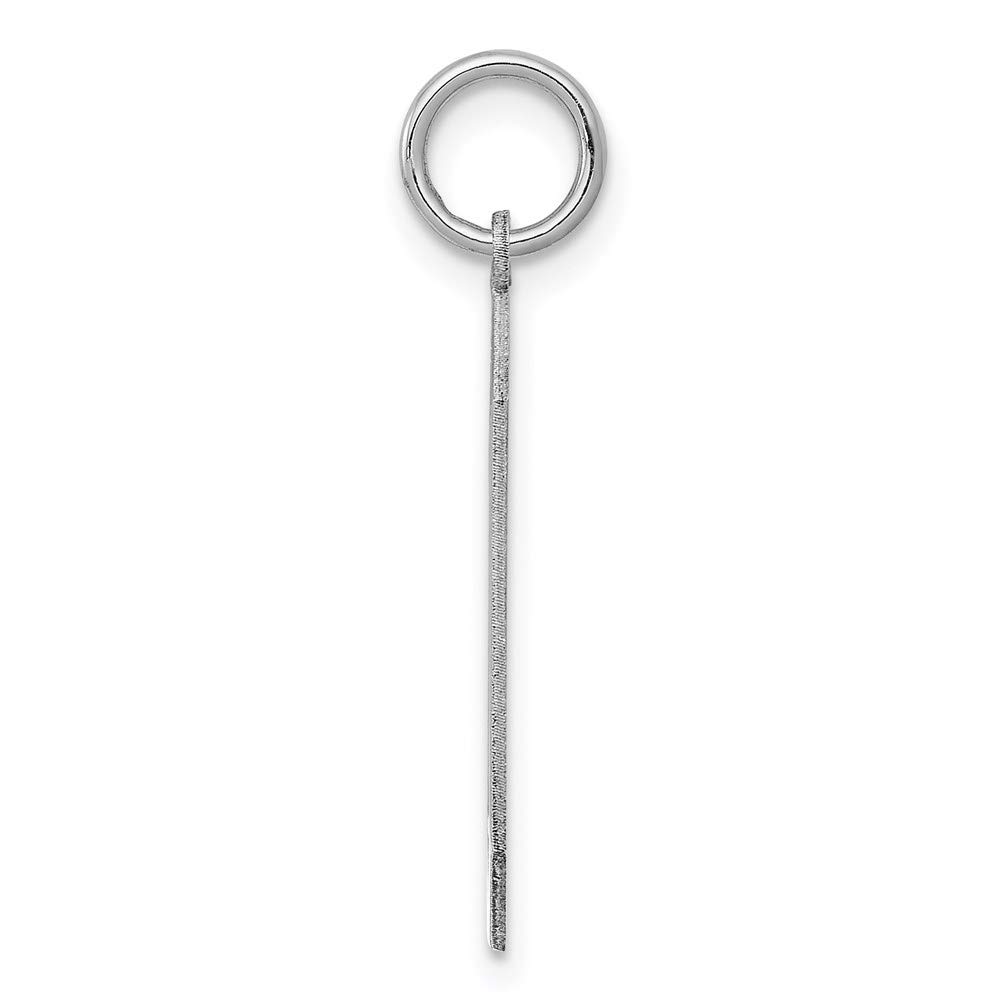 The Black Bow Rhodium Plated Sterling Silver, Jersey Collection, Large Number 13 Pendant