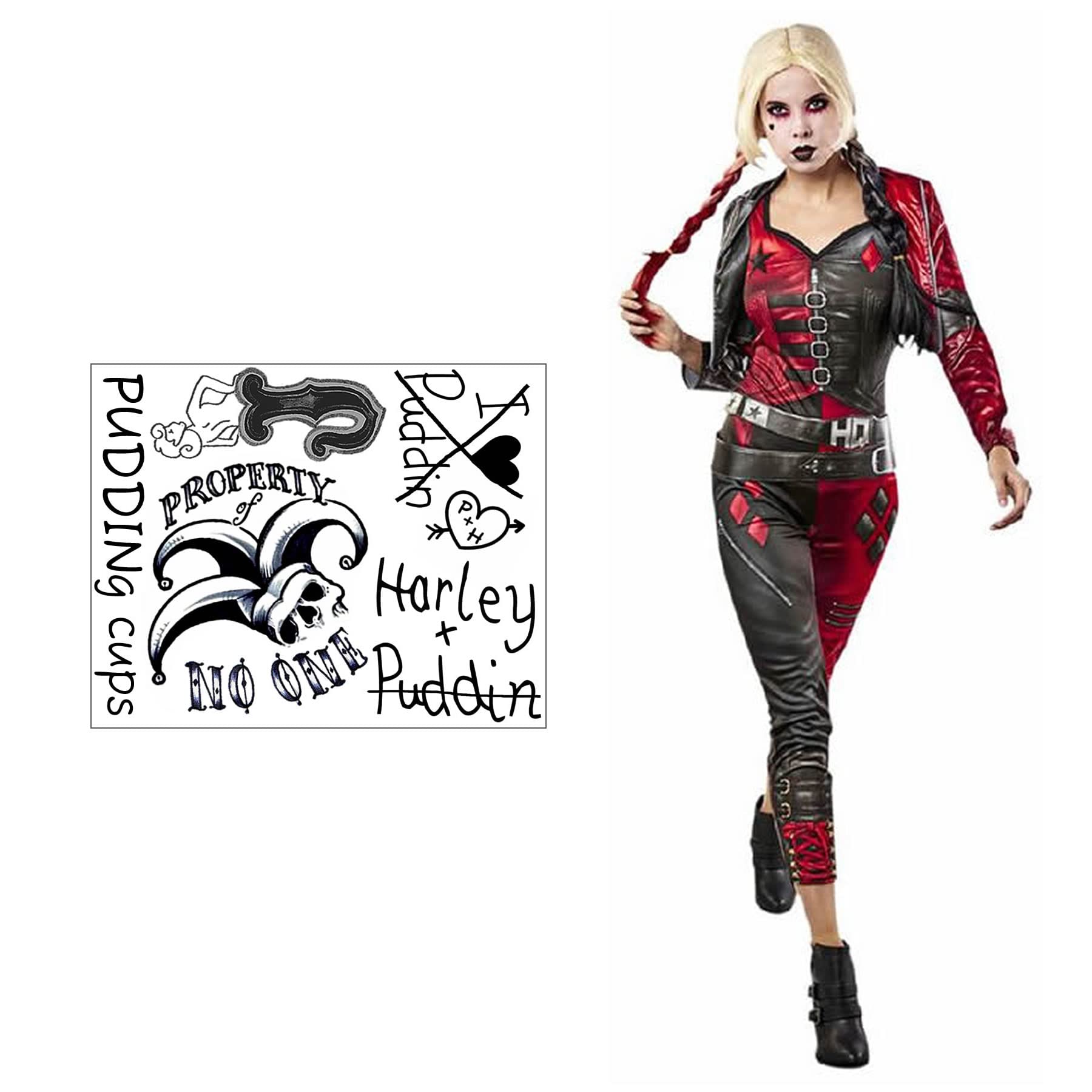 Updated 2022 Professional HQ Complete Temporary Tattoos - All Versions - 4 Sheets w/ 30+Tats - Halloween Costume/Cosplay