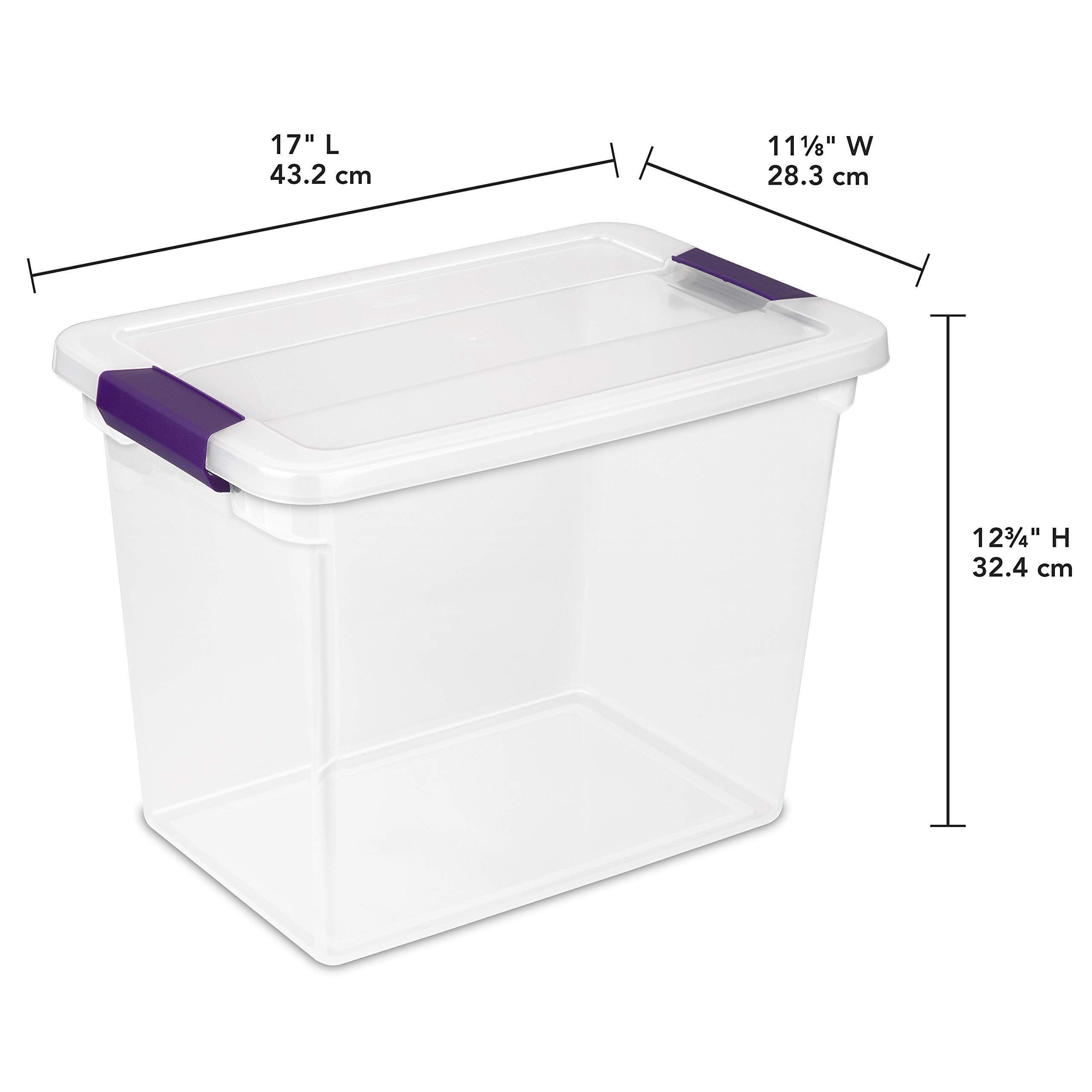 Sterilite Storage Bins Bundle - 27 Quart ClearView Latch Box (6-Pack) and 6 Quart ClearView Latch Box (12-Pack)
