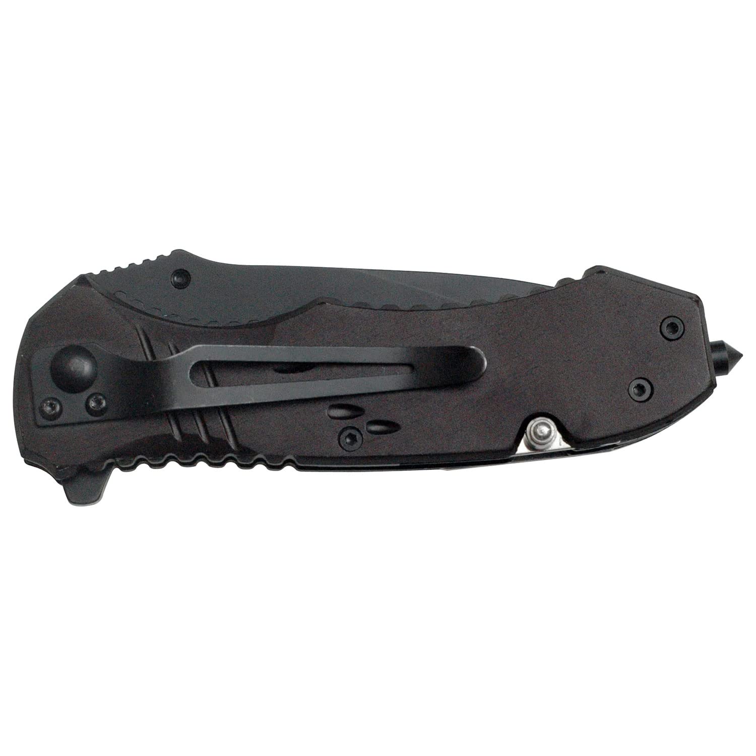 TAC Force TF-606WS Spring Assist Folding Knife, Black Half-Serrated Blade, Burl Wood Handle, 4.5-Inch Closed