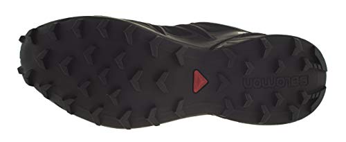 Salomon Men's Speedcross 4 Trail Running Shoes, Black/Black/Black Metallic, 11.5