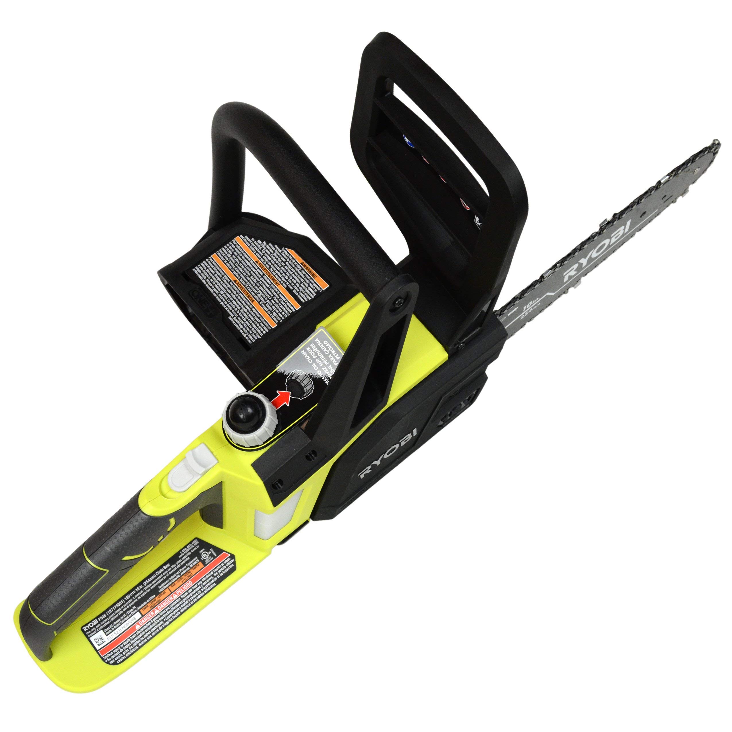 Ryobi P546 10 in. ONE+ 18-Volt Lithium+ Cordless Chainsaw (Tool Only - Battery and Charger NOT Included) (Renewed)