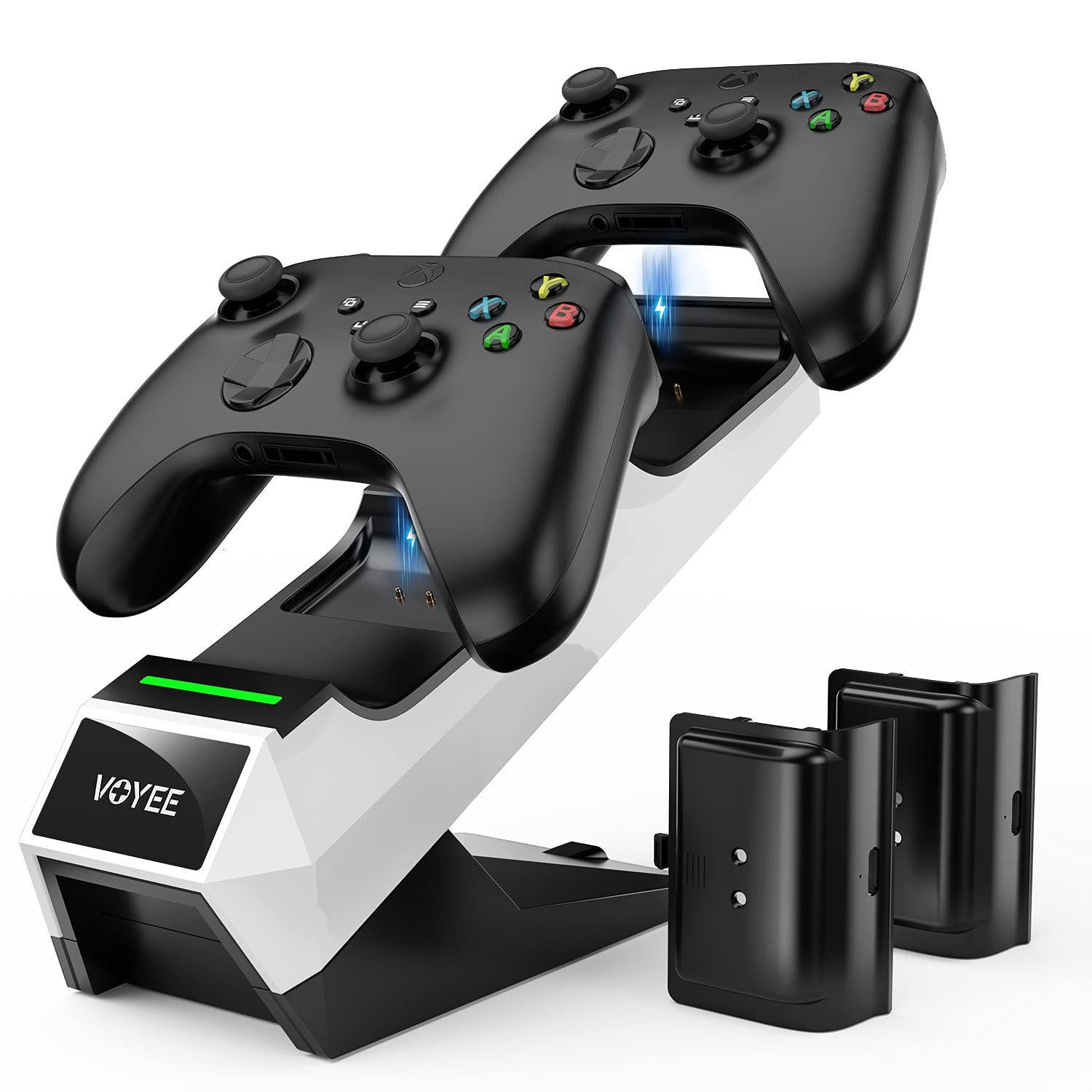 VOYEE Compatible with Xbox Series X Controller Charger, Clearance Fast Double Charging Station for S/X + 2 Compatible with Xbox Series x Controller Battery Pack (Not for One Series)