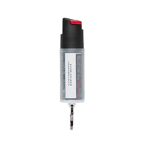 SABRE RED Pepper Spray with Key Ring, Police Strength Pepper Spray, 25 Bursts (Up to 5x Other Brands), 10-Foot (3-Meter) Range