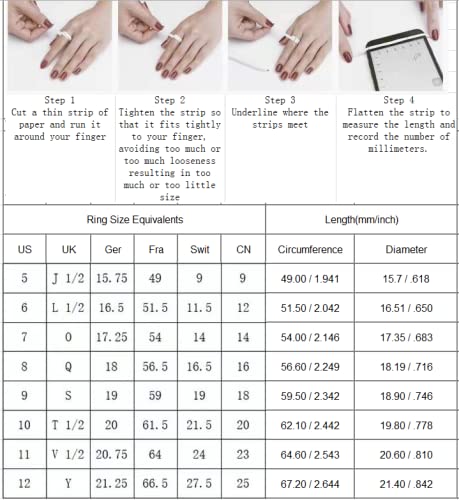 ZLAEBL 1.5 Carat (ctw) Moissanite Engagement Rings for Women Platinum Plated Silver Ring Moissanite Rings,7