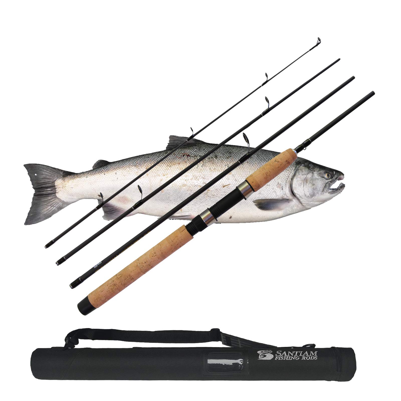 Santiam Fishing Rods Travel 4 Piece 7'6'' 15-30lb MF Graphite Spinning Rod