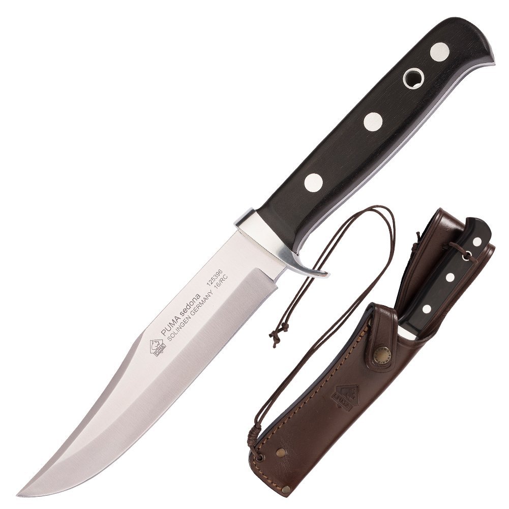 PUMA Sedona Wood German Made Hunting Knife With Leather Sheath