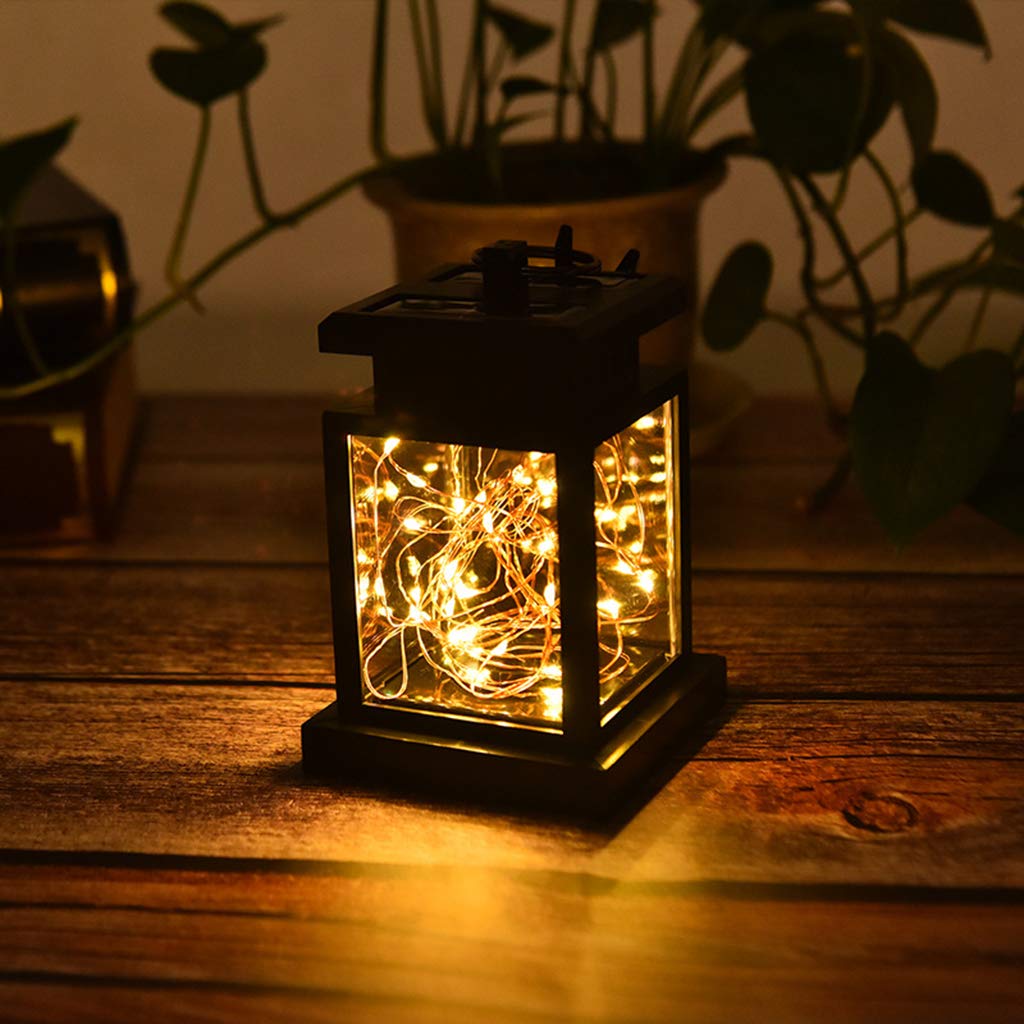 Solar Light Black Outdoor Home Garden Lighting - Outdoor Special Waterproof Lighting, Intelligent Light Control Solar Chandelier with Clip